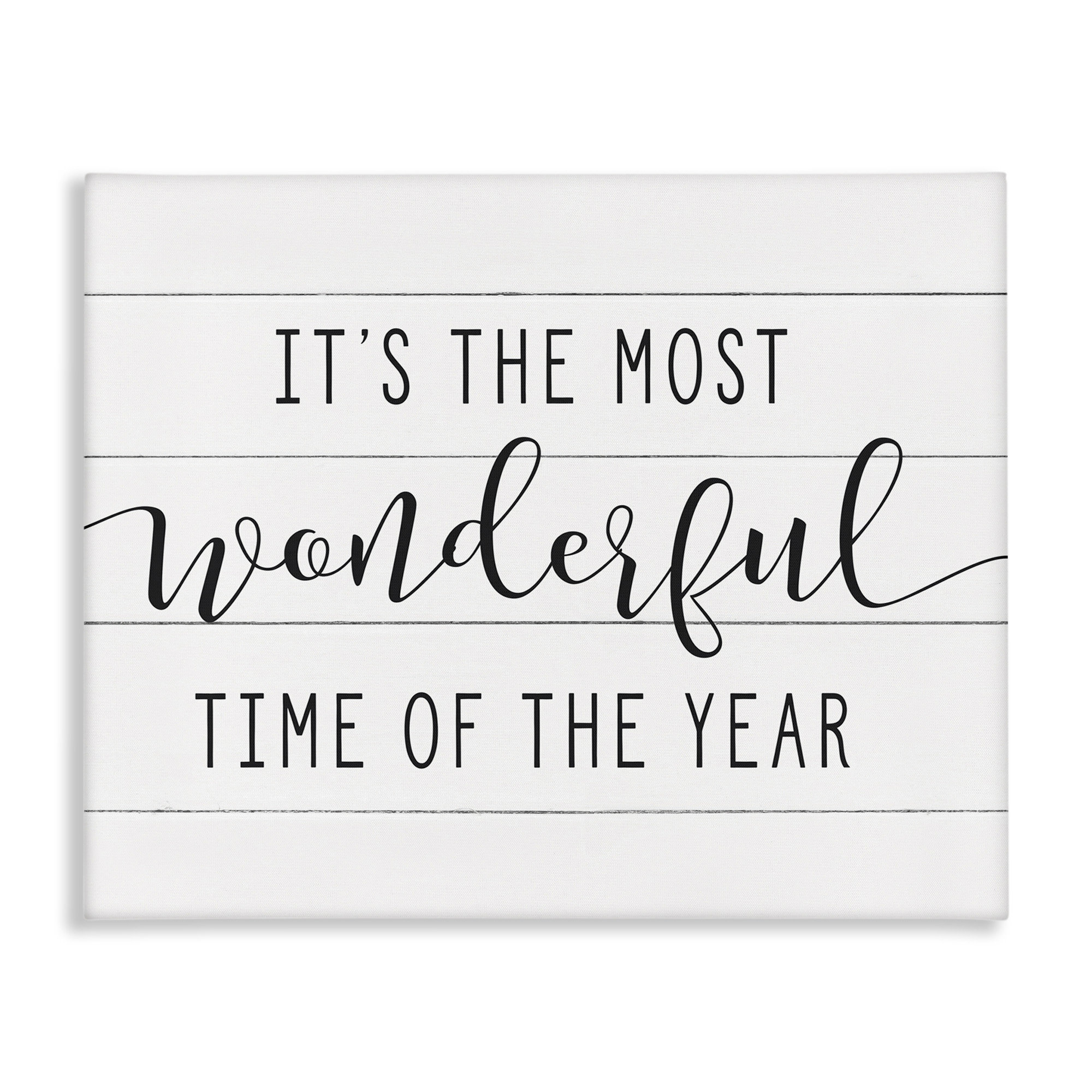 Ophelia & Co. Most Wonderful Time Rustic Chic Canvas Wall Art by ...