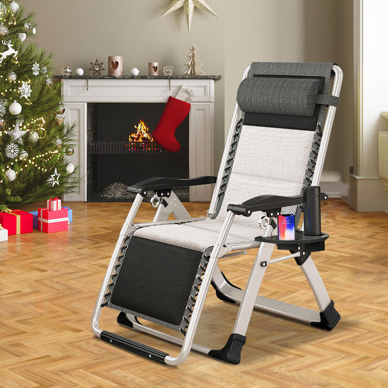 Arlmont & Co. Zero Gravity Chair, Padded Lounge Recliner, Folding ...