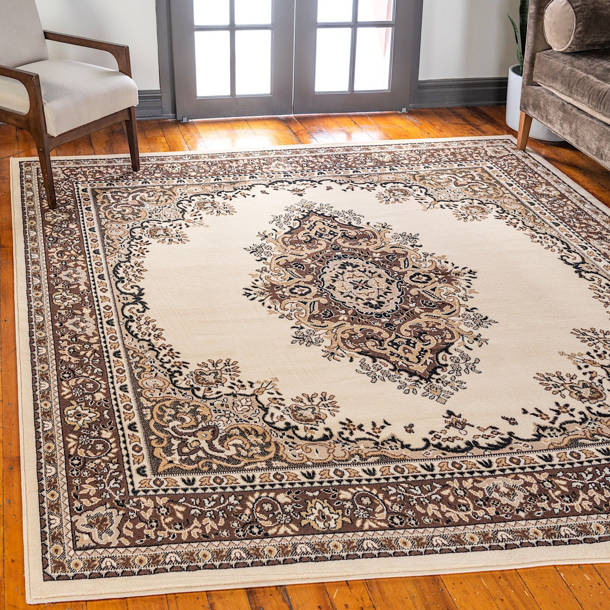World Menagerie Balthrop Oriental Black Area Rug & Reviews | Wayfair
