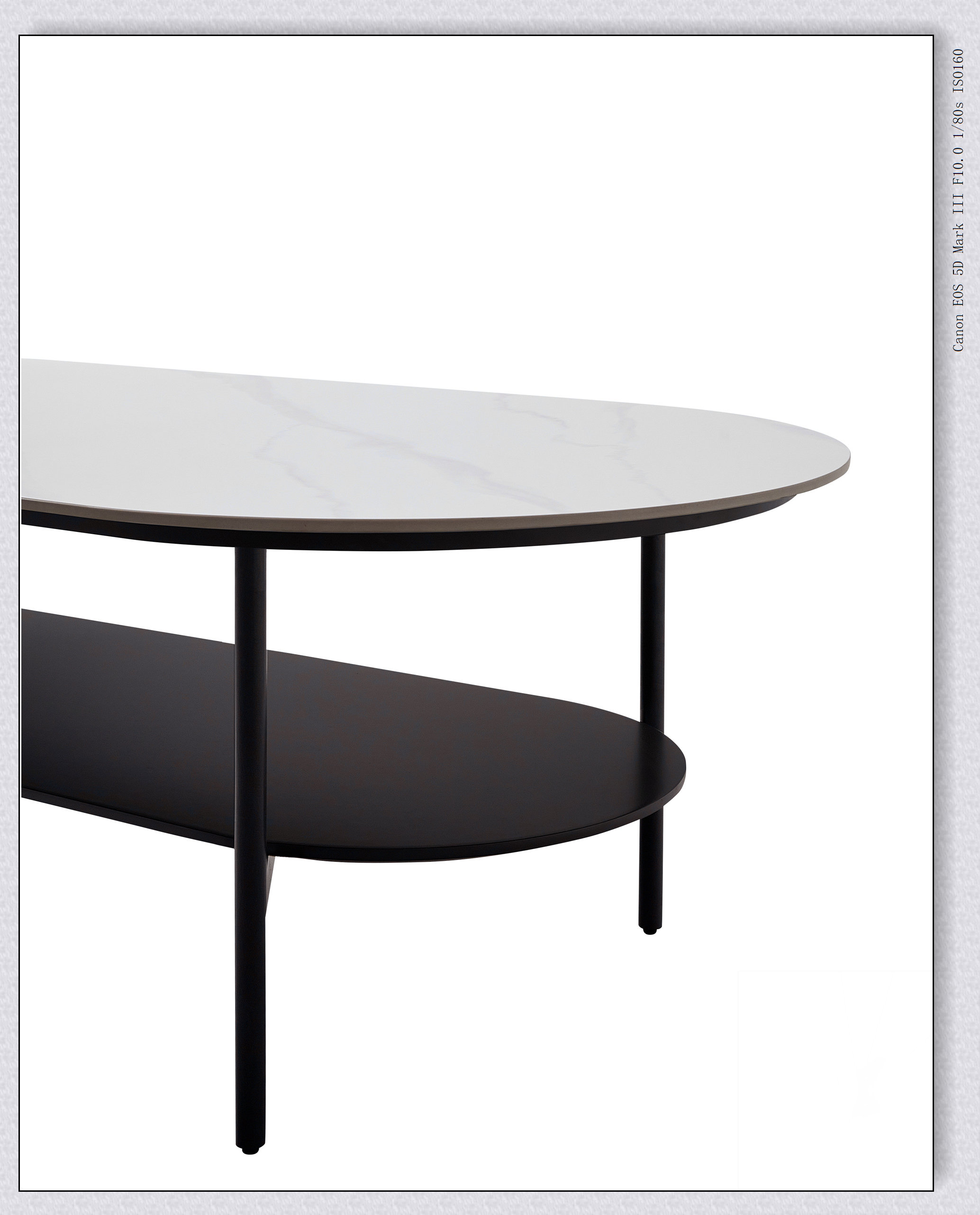 Ivy Bronx Coffee table ceramic Coffee Table, MDF painting Double Layer ...