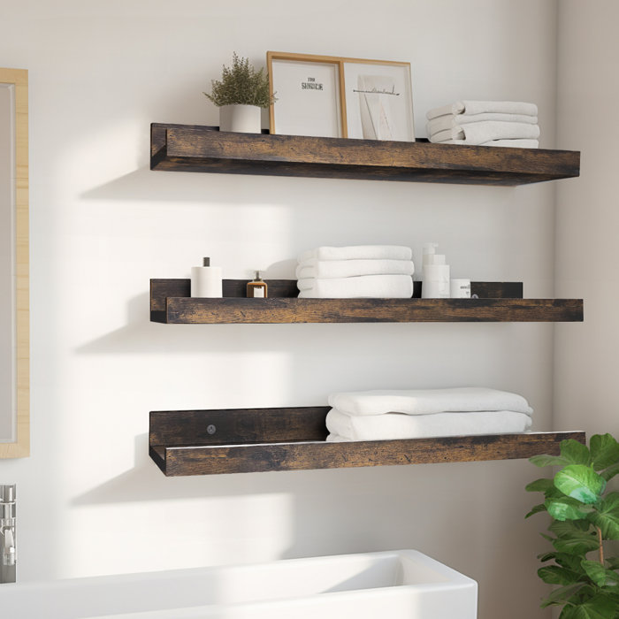 Millwood Pines 4 Piece Floating Shelf & Reviews | Wayfair