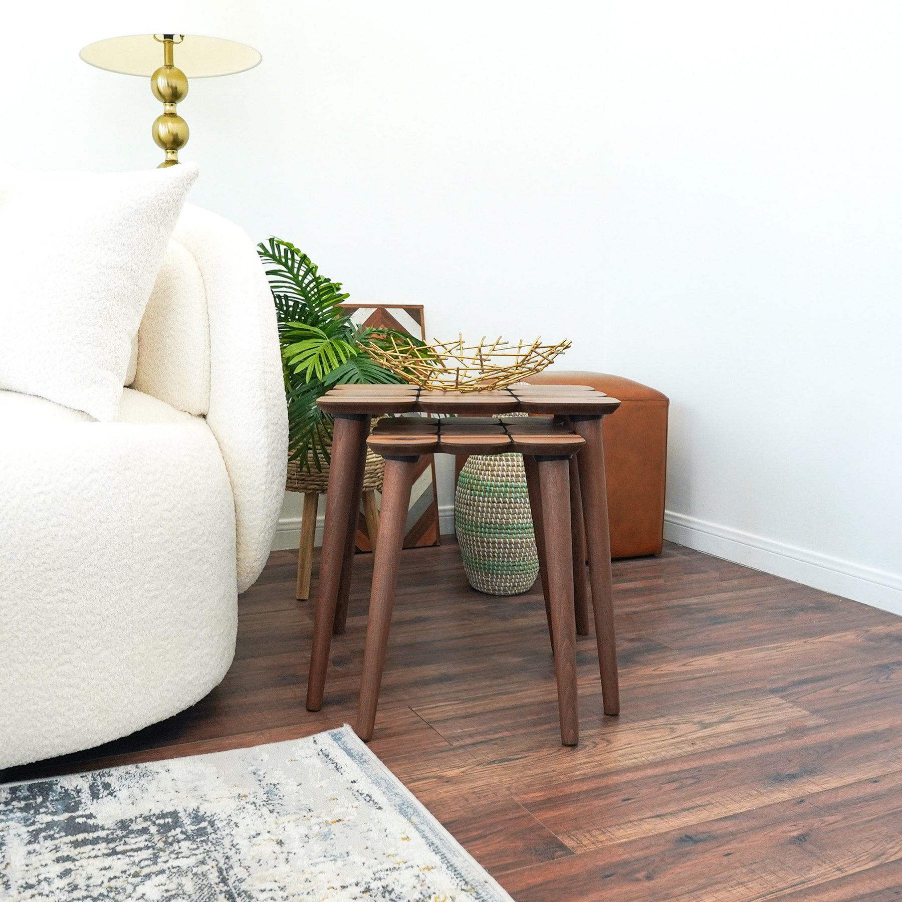 George Oliver Hilson Walnut Nesting Table - Wayfair Canada
