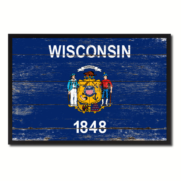 Williston Forge Wisconsin State Flag Canvas Print, 13x17 - Wayfair Canada