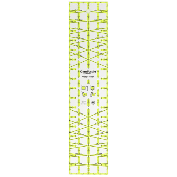 Omnigrid OmniAngle 4" x 18" Non-Slip Wedge Quilting Ruler | Wayfair