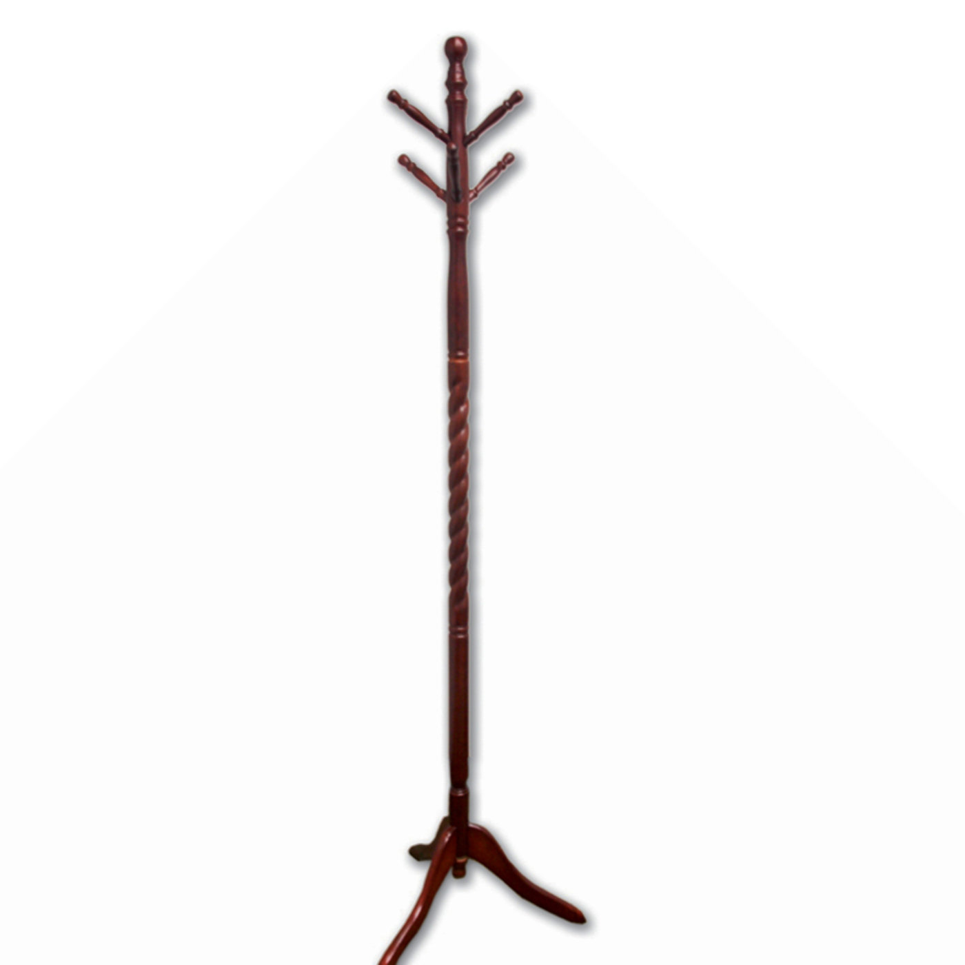 Ebern Designs 71.5" Tall Wooden Standing Coat Rack" Twist" | Wayfair