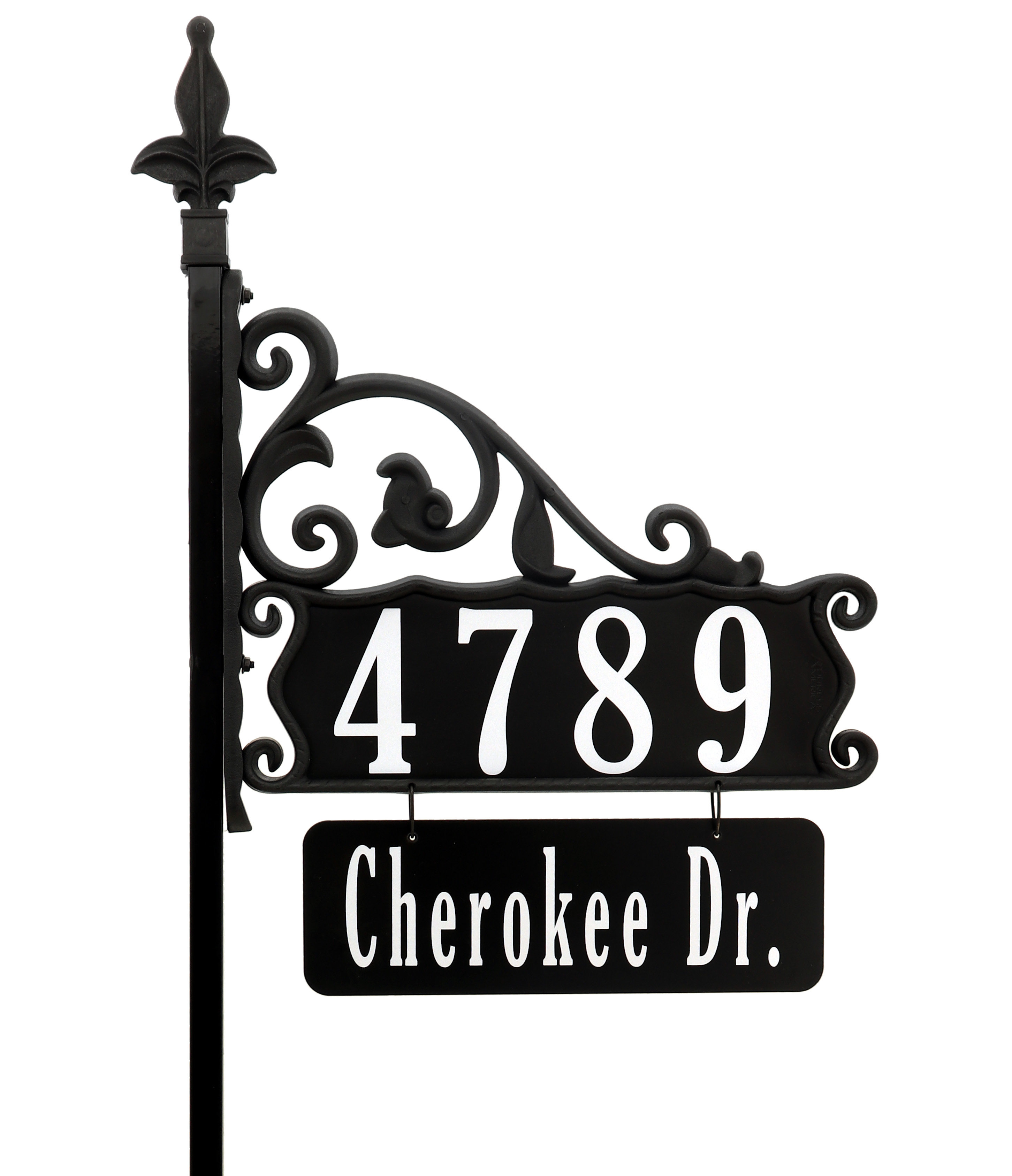 Address America Boardwalk Double-Sided Reflective Lawn Address Sign ...