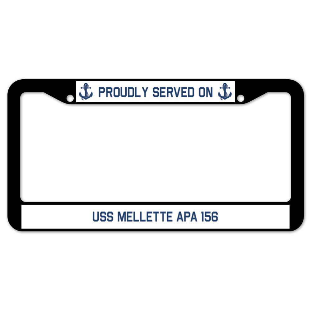 SignMission Proudly Served on USS MELLETTE APA 156 Plate Frame | Wayfair