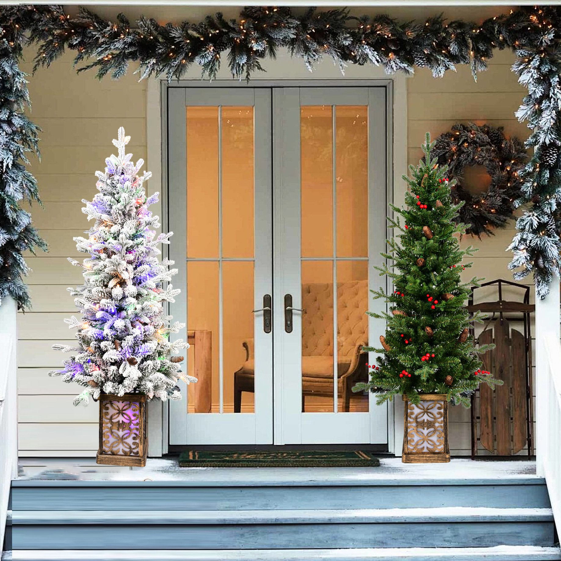 Charlton Home® 4ft Christmas Tree With 100 Multicolored , 396 Tips ...