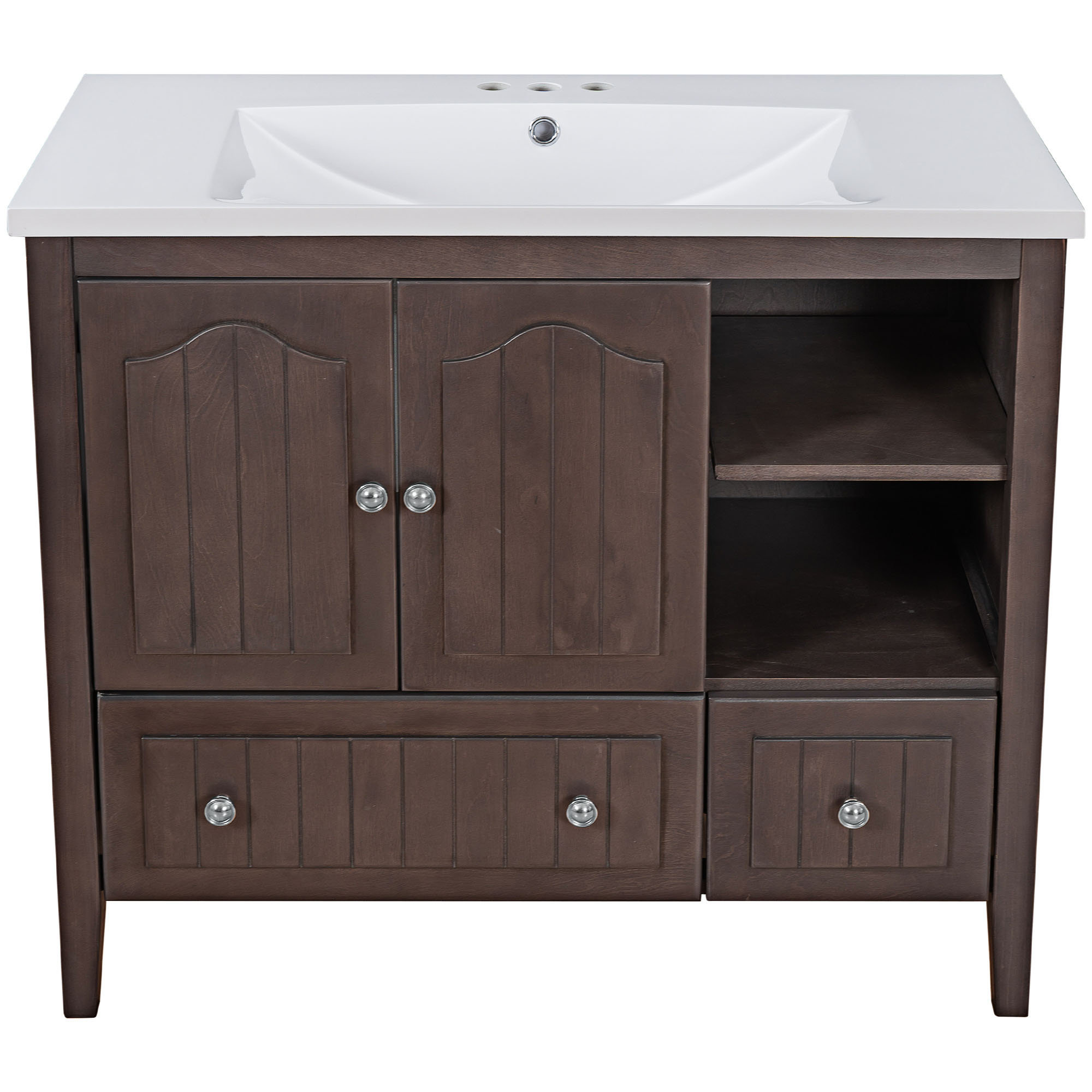 Winston Porter Meuble Lavabo Autoportant Simple Avec Plateau En