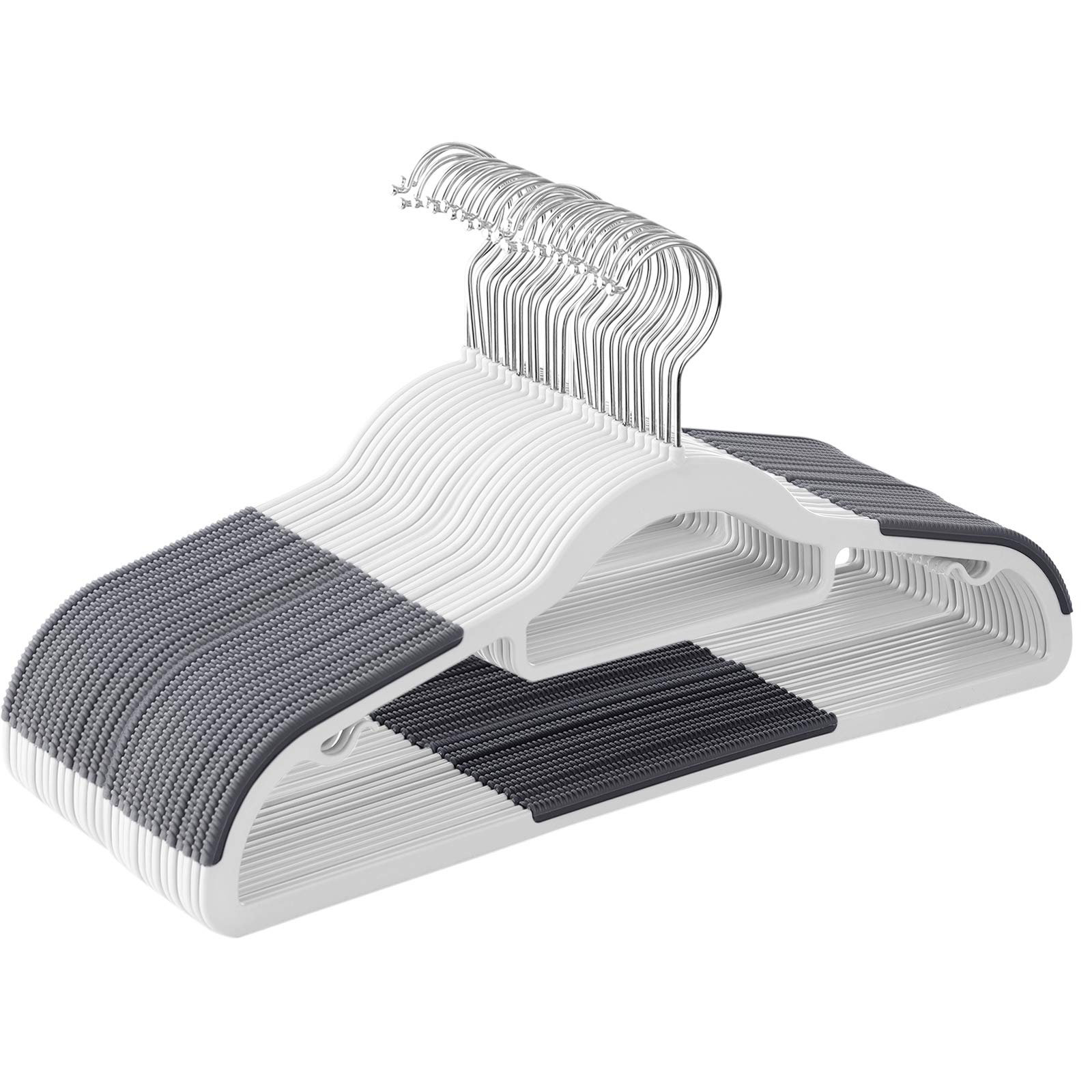 Rebrilliant Pack Of 30 Coat Hangers, Heavy-Duty Plastic Hangers, Non ...