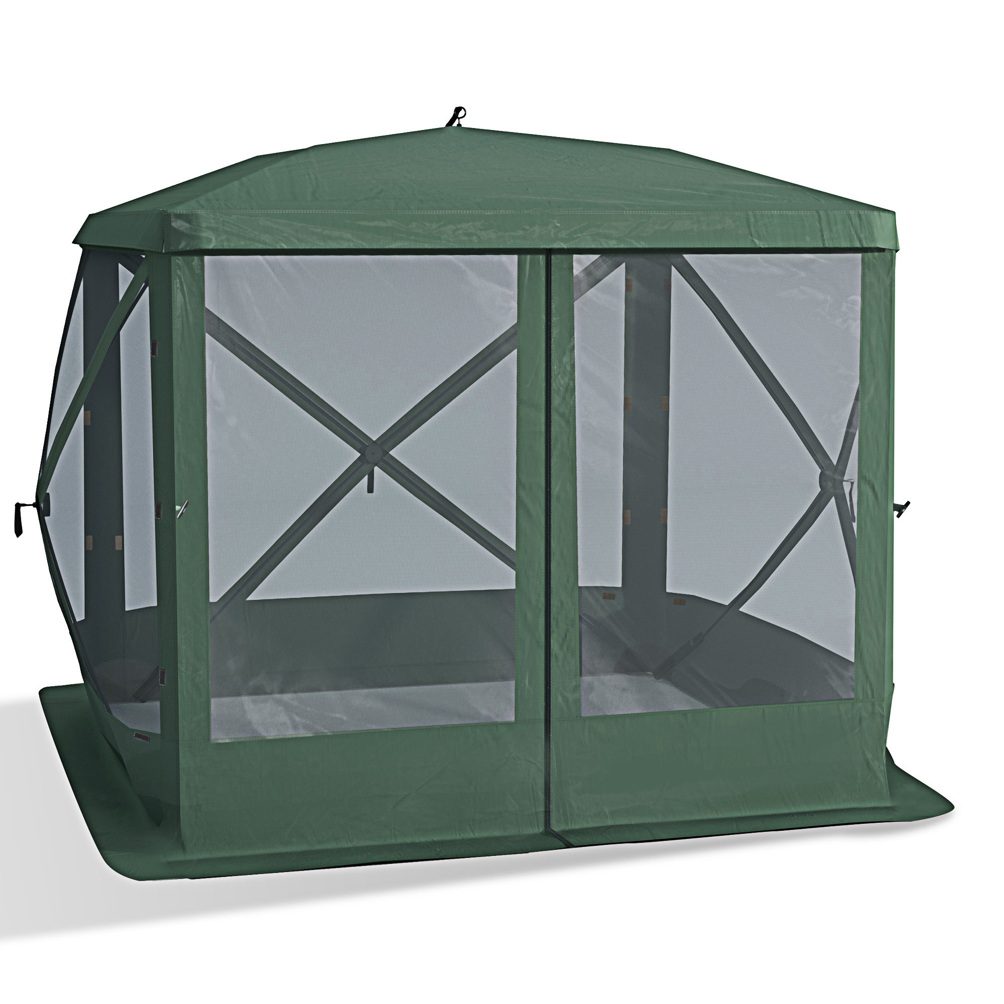 wendeway Outsunny Pop Up Camping Canopy Gazebo Screen Shelter Tent With ...