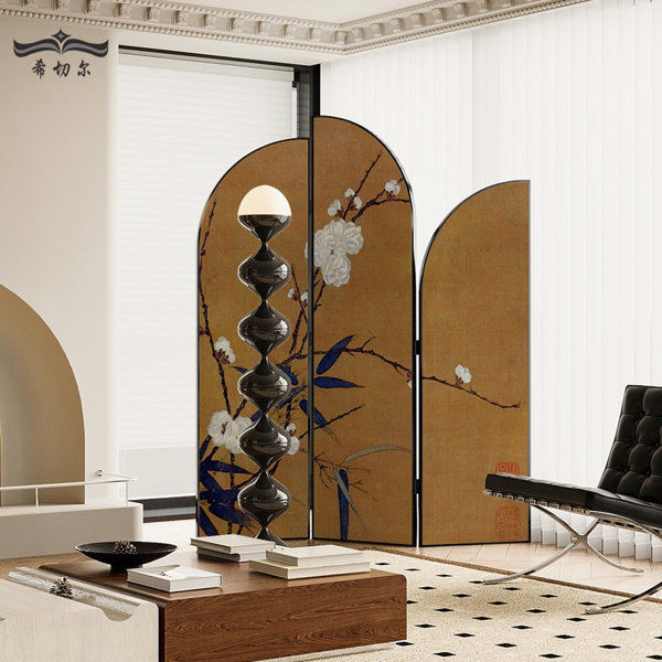 Red Barrel Studio® 19.69" Brown Free Form Solid Wood Room Dividers ...