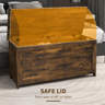 August Grove® HOMCOM 39.4" Storage Chest W/ 2 Safety Hinges, Wooden Box ...