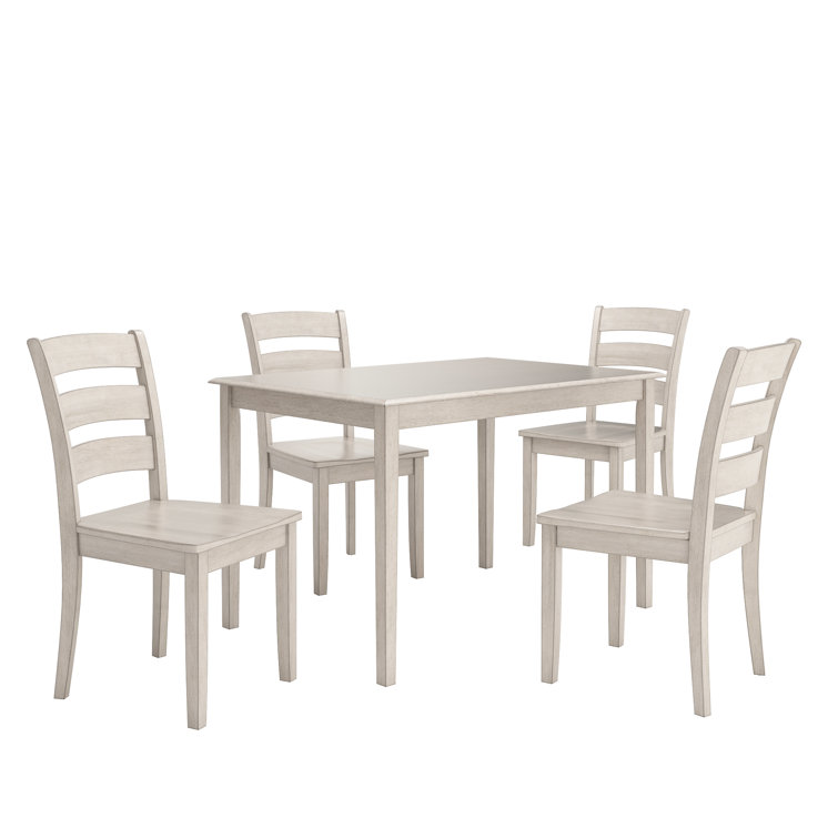 Lark Manor Alexa-Mae 5 - Piece Solid Wood Top Dining Set & Reviews ...