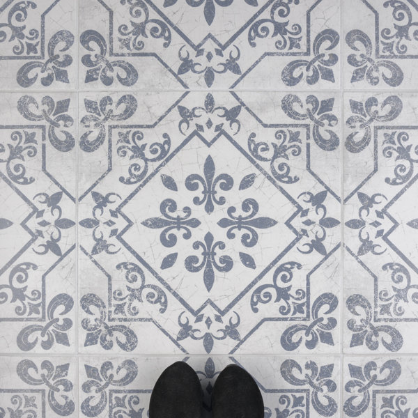 Merola Tile Atlantic 18" x 18" Ceramic Patterned Wall & Floor Tile ...