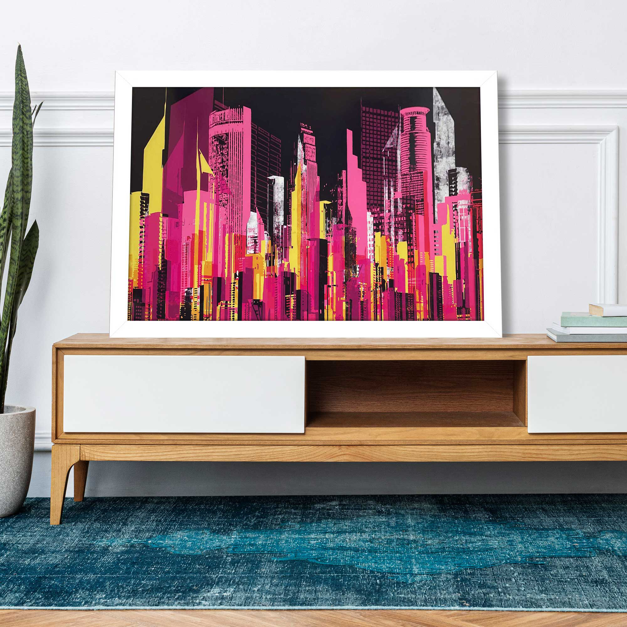 Latitude Run® O Pink City - Picture Frame Graphic Art | Wayfair