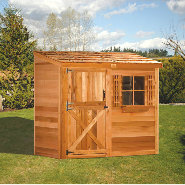 Cedarshed Gardener Western Red Cedar Wood Traditional Storage Shed ...