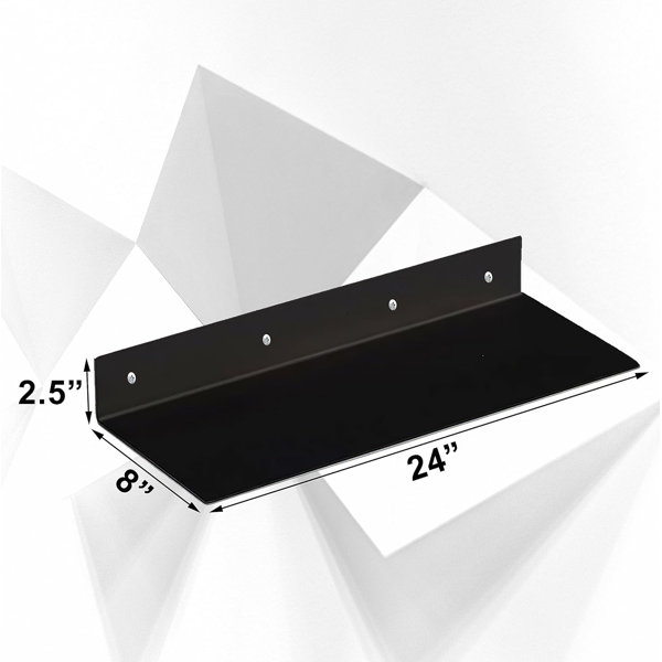 FEBTECH Linear Floating Shelf-Steel Industrial Heavy Duty Metal Wall ...