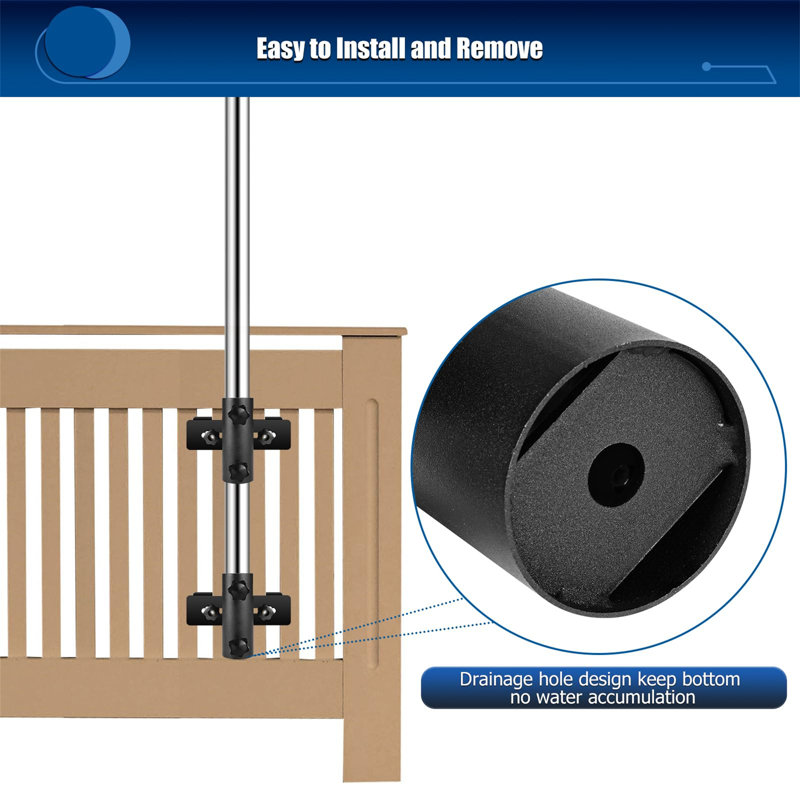 Latitude Run® Adjustable Deck Umbrella Mounting Bracket | Wayfair