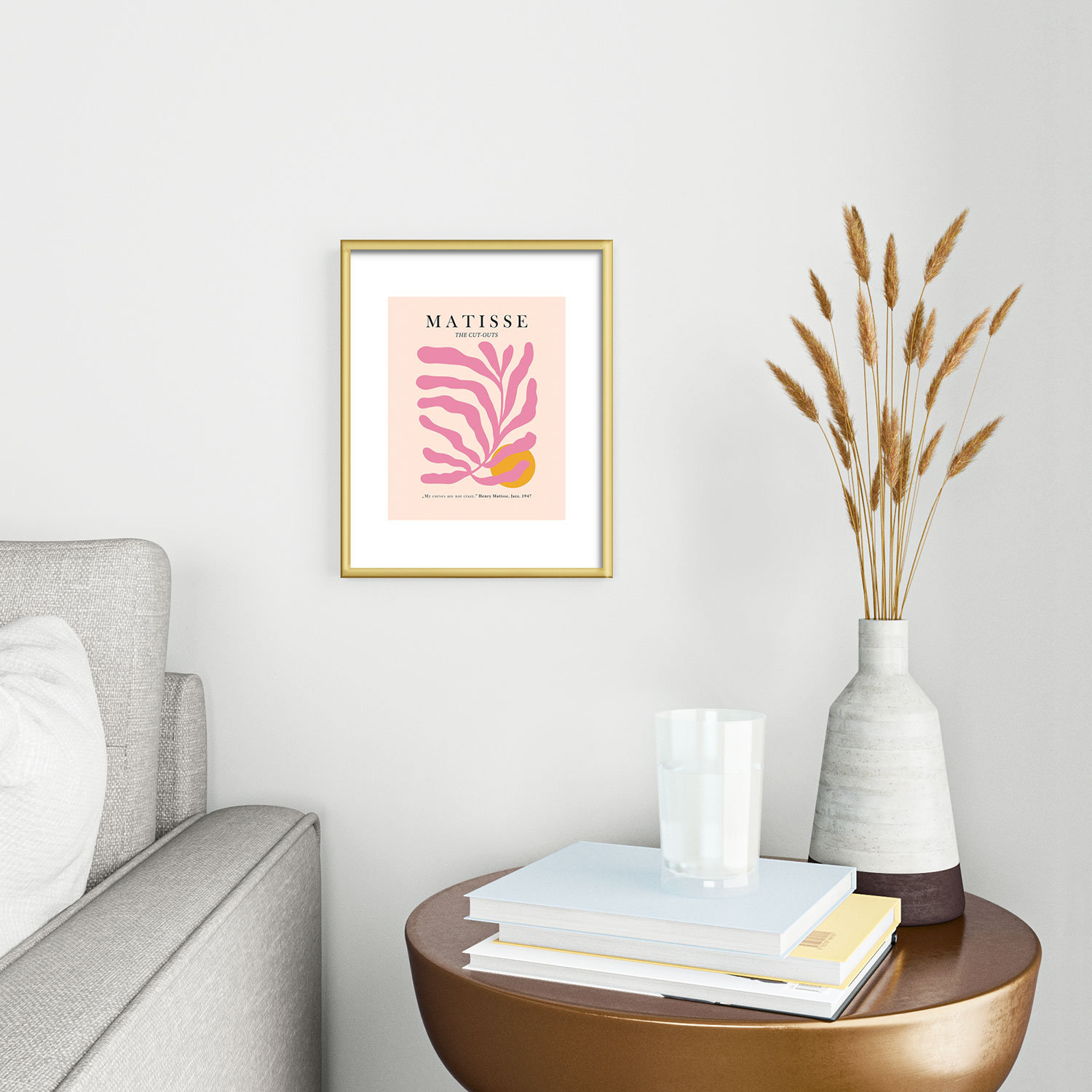Deny Designs Cocoon Design Matisse Cut Out Pink Leaf Metal Framed Art ...