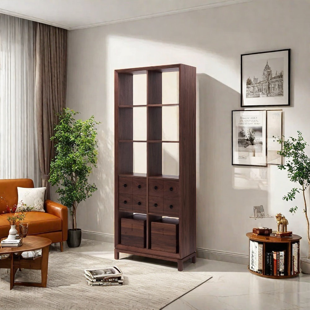 Parttlion Chinese style solid wood bookcase lockers | Wayfair