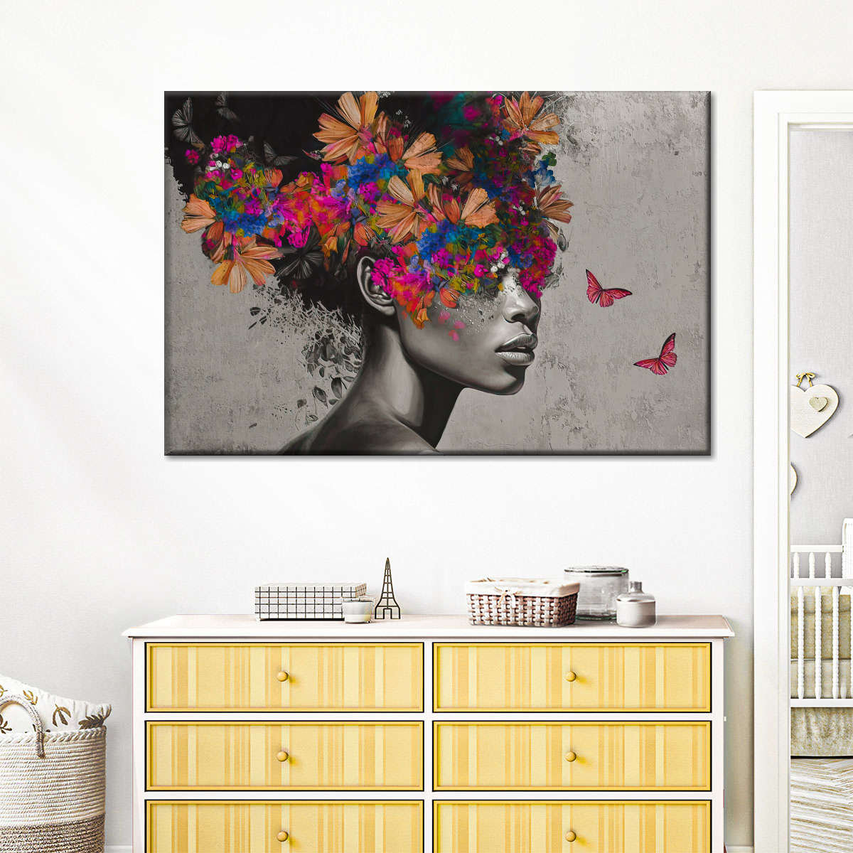 Mercer41 Fluttering Afro Pop On Canvas Print & Reviews | Wayfair