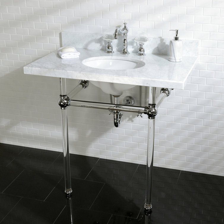 Kingston Brass Templeton 36-Inch Vanity Top with Clear Acrylic Legs (8 ...