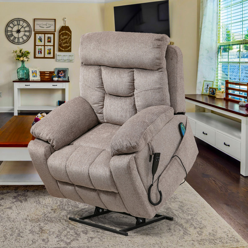 Red Barrel Studio® Vayun 40.94"W 180° Flat Lay Power Recliner, Massage ...