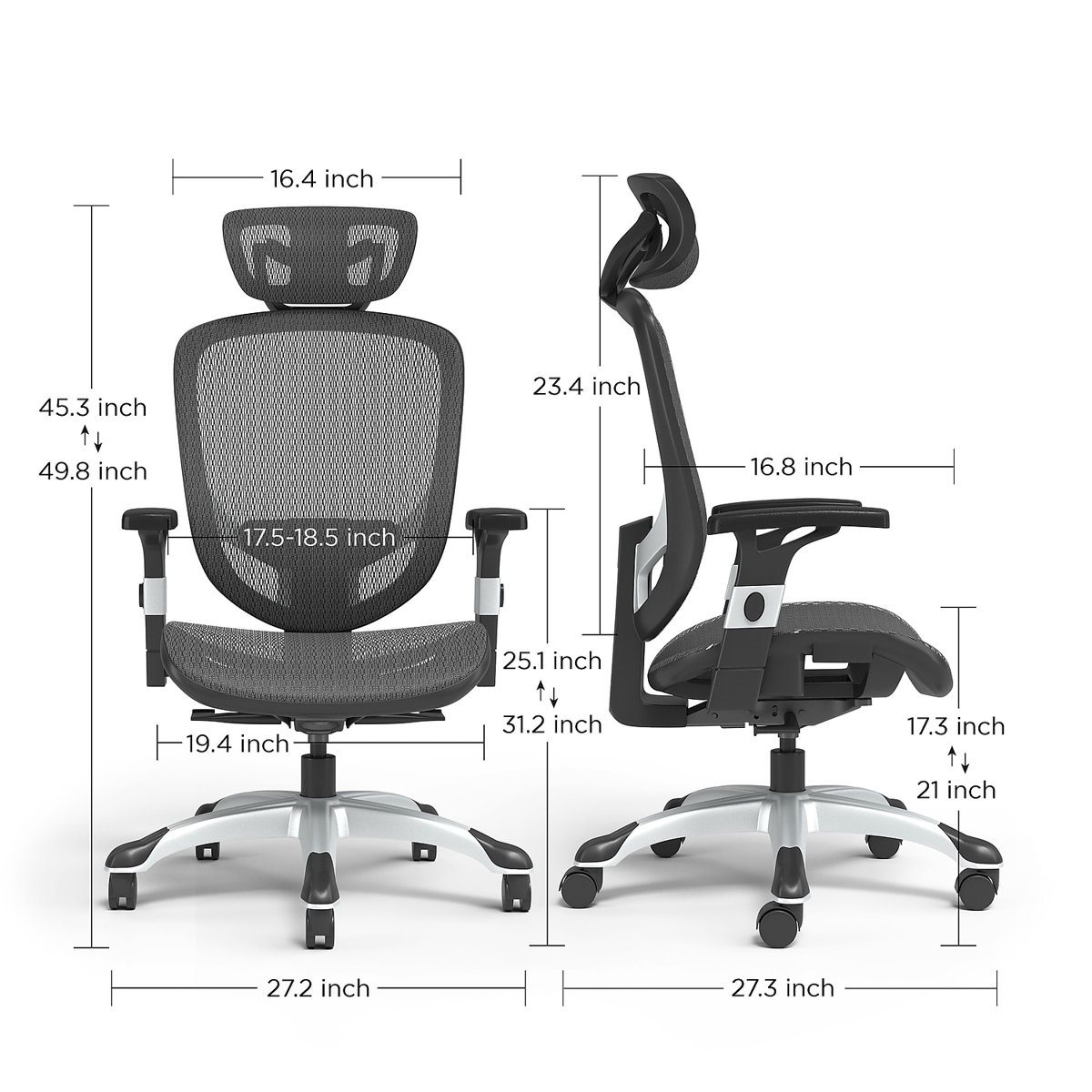 Staples Hyken Ergonomic Mesh Swivel Task Chair, Black (UN59460) | Wayfair