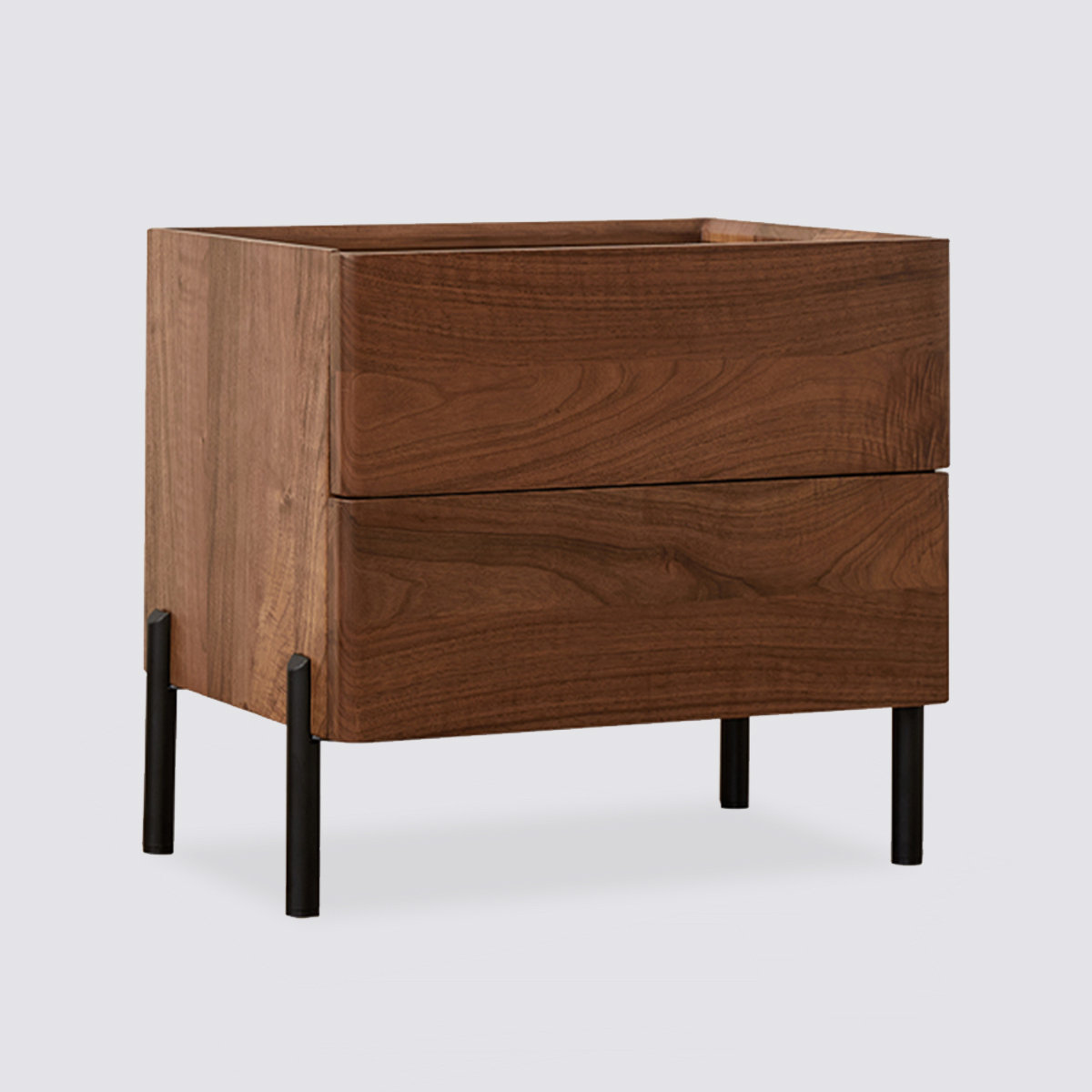 STONE DRAGON TILE ARTS LLC Modern And Simple Black Walnut Double Drawer ...