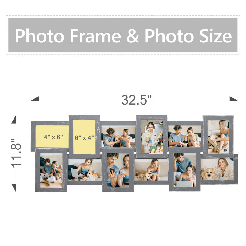 Ebern Designs Meibos 12 Opening Picture Frame Gallery Wall Picture ...