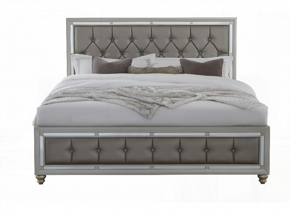 Everly Quinn CHLOE GEMSTONE SILVER BED FRAME - No Box Spring Needed ...