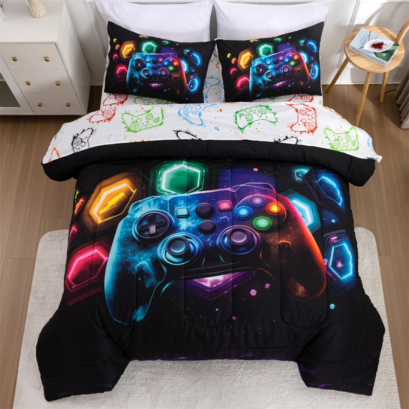 NTBED Game Console Comforter Set Galaxy Space Gaming Geometric ...