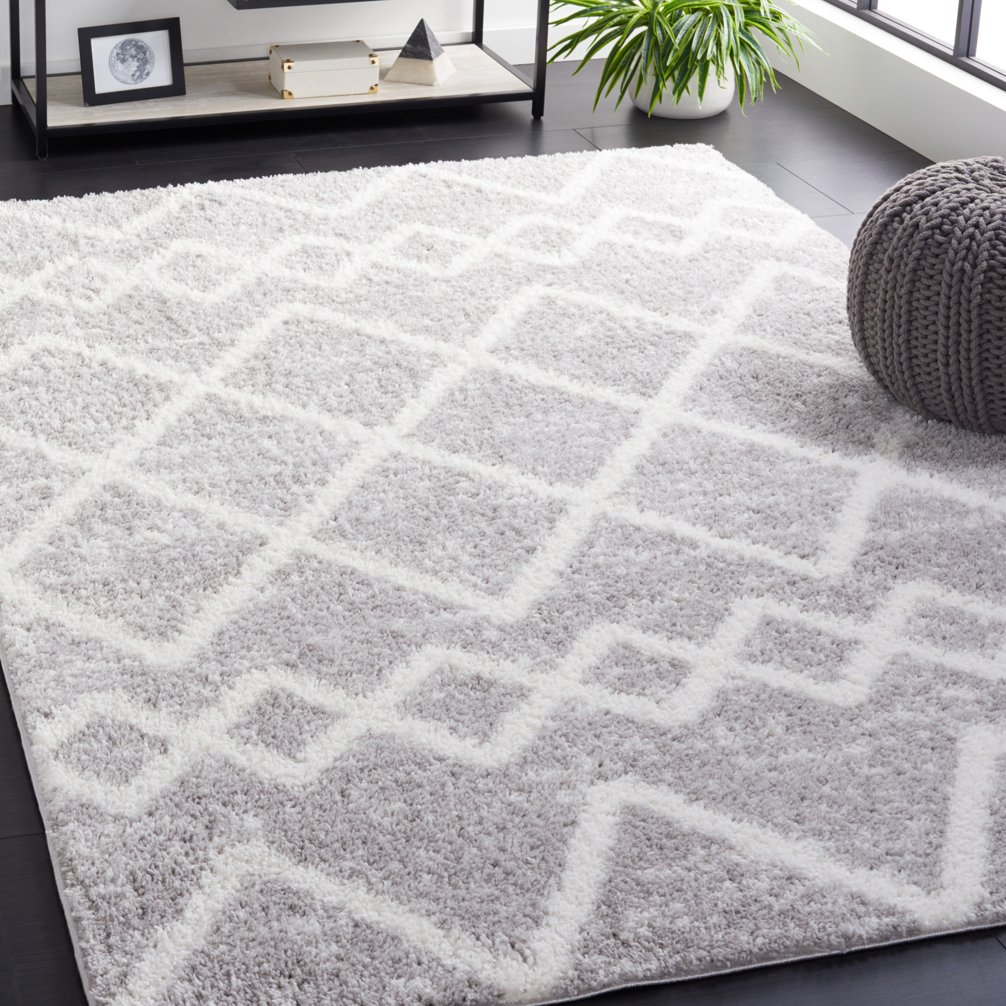 Foundry Select Berber Shag Performance Geometric Rug | Wayfair