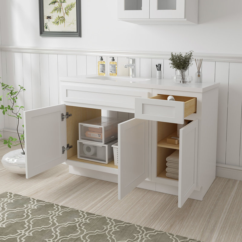 Home Beyond 54" Single Bathroom Vanity Base Cabinet & Reviews | Wayfair