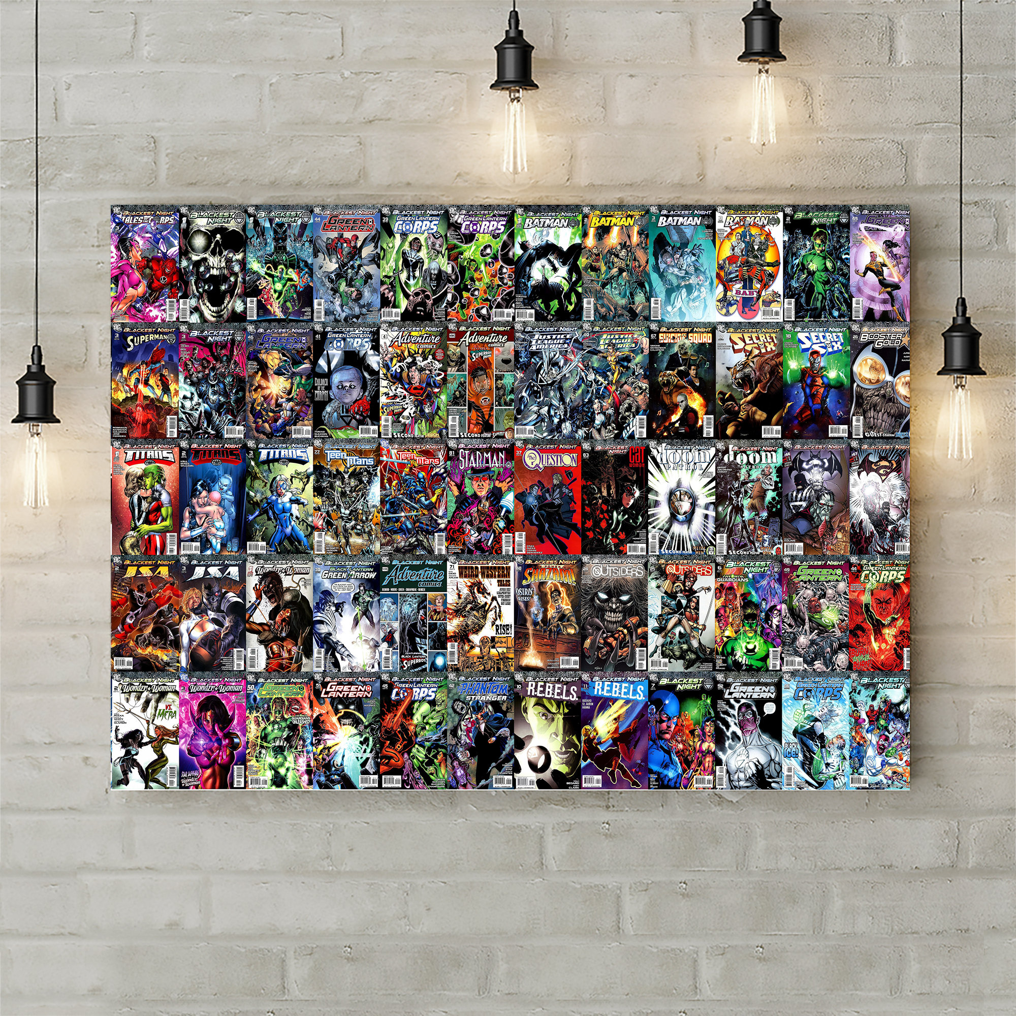 Happy Larry DC Comics Superhero Collage - Wrapped Canvas Art Print ...