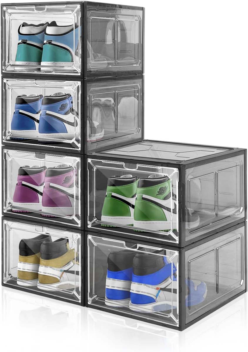 Ivy Bronx 6 Pack Thicken & Sturdy Clear Shoe Storage Organizer With ...