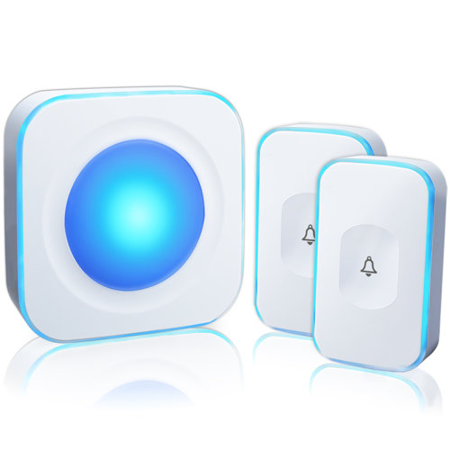 Symple Stuff Massucci White Wireless Push Button Doorbell | Wayfair