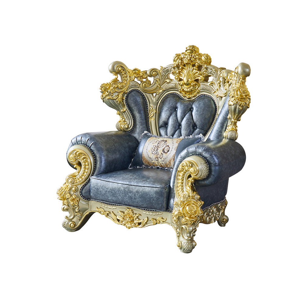 Romero American Solid Wood Sofa Chair 54.33'' Wide Tufted Armchair ...