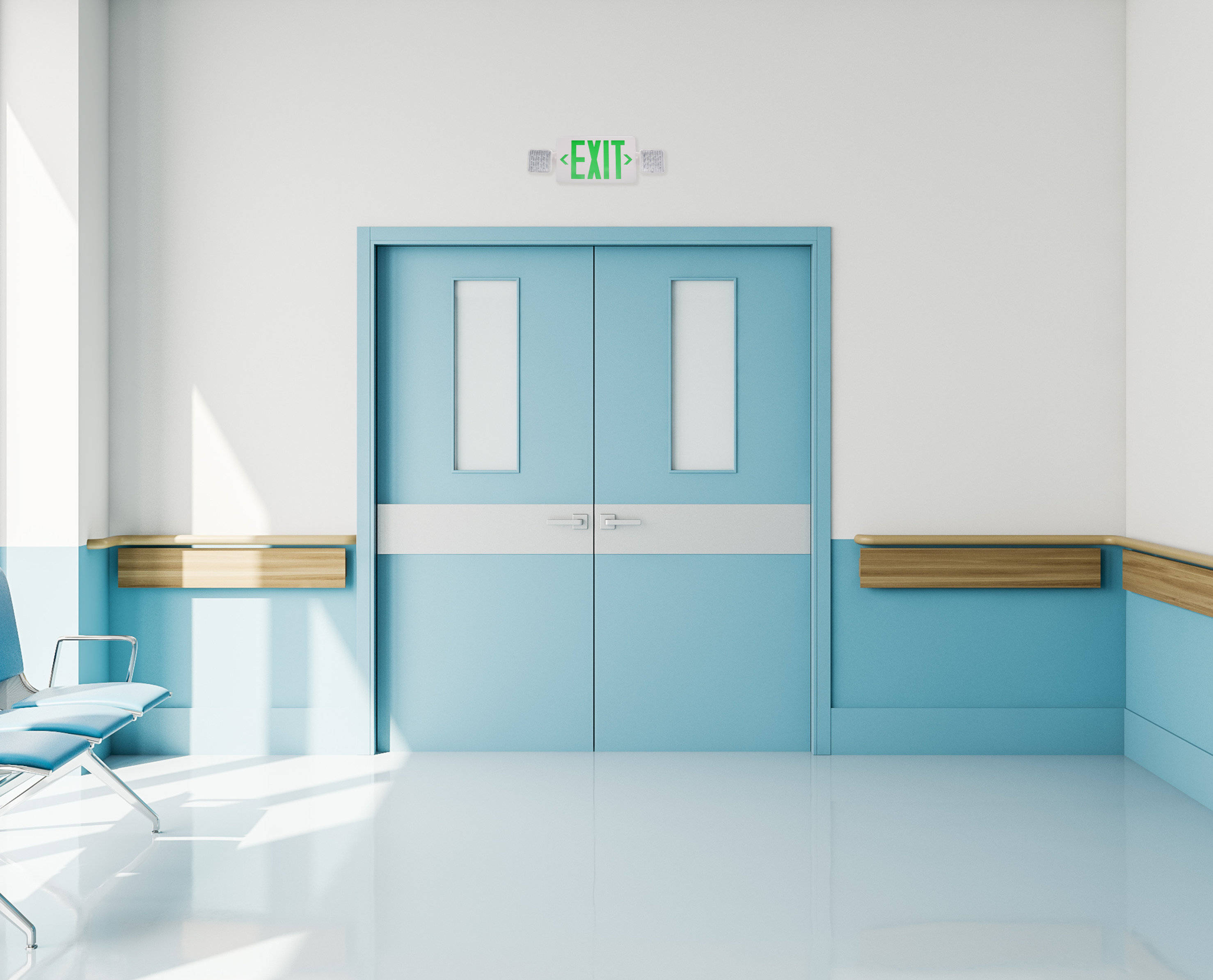 NICOR Lighting Surface-Mounted LED Emergency Exit Combo Sign | Wayfair