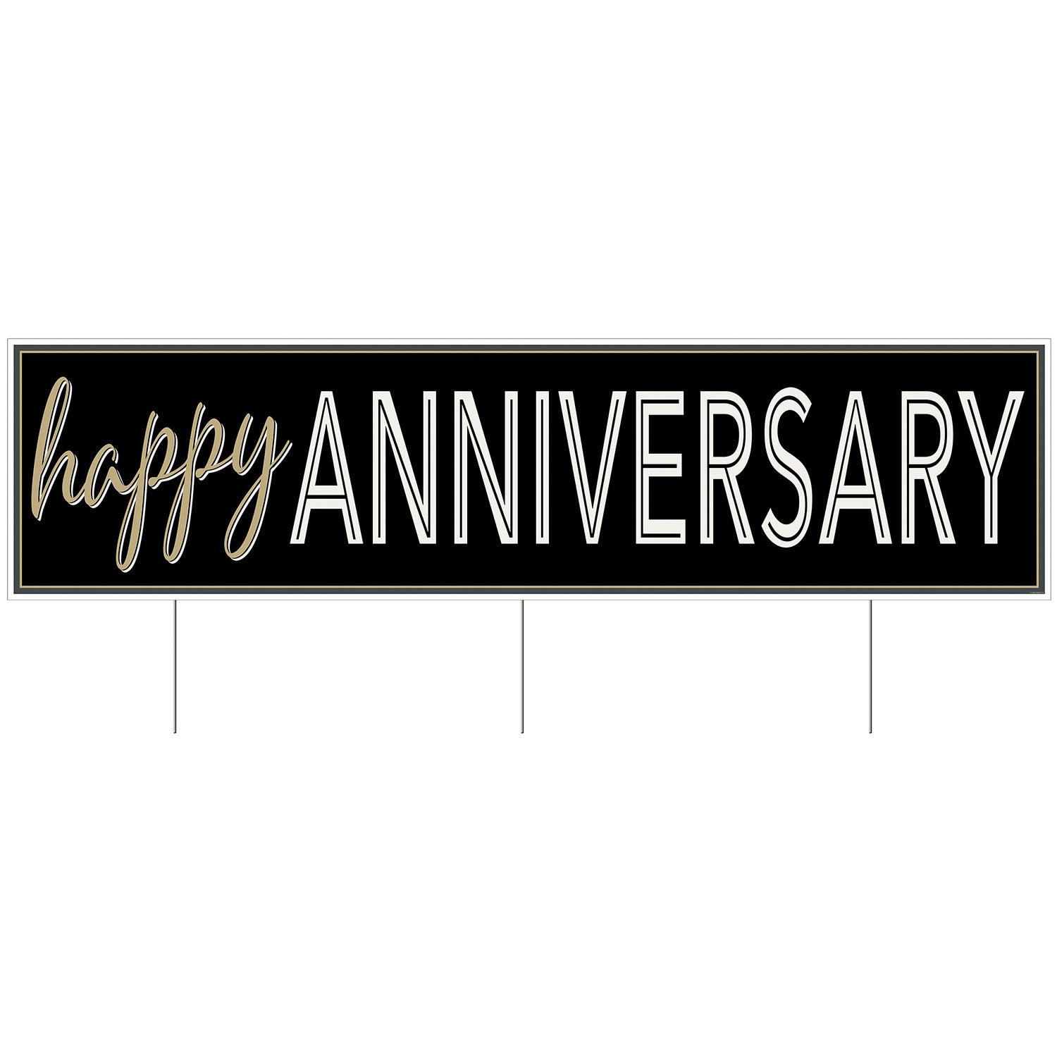 Beistle Plastic Jumbo Happy Anniv Yard Sign | Wayfair