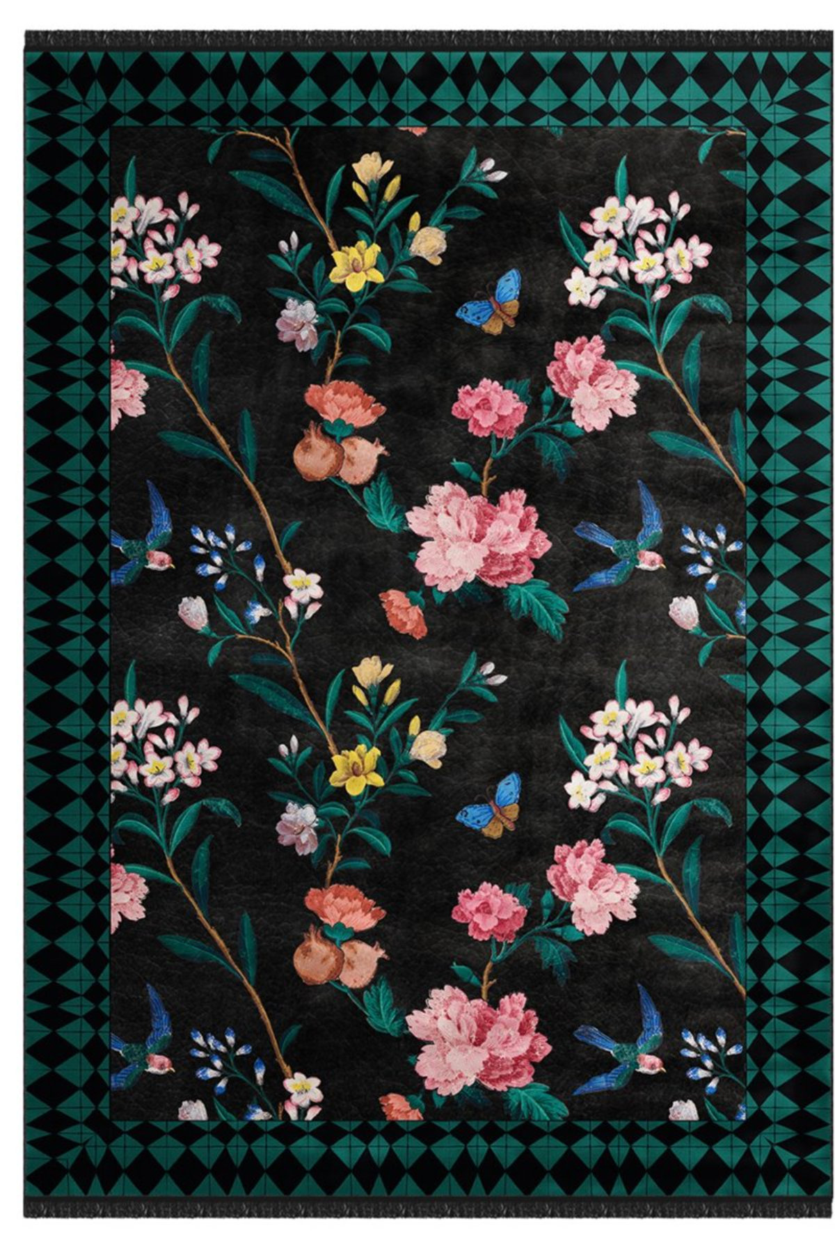 Rugpera Karabag Multicolored Color Floral Design Carpet Machine Woven ...