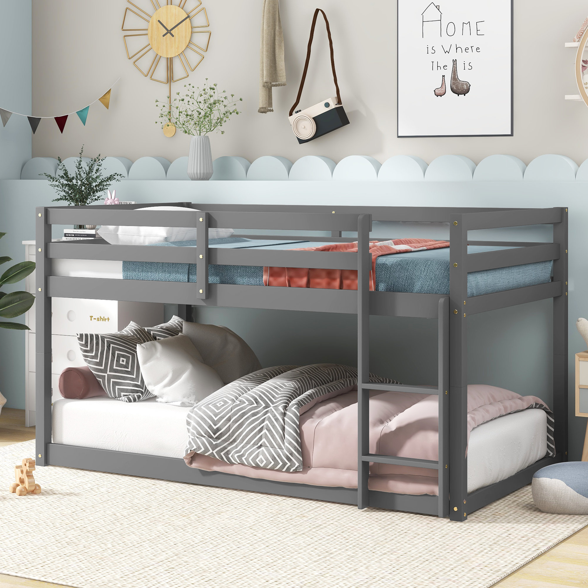 Harriet Bee Twin Over Twin Standard Bunk Bed & Reviews | Wayfair