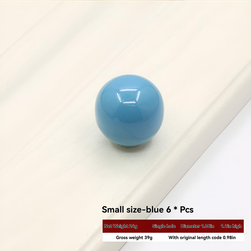 Infinitee Green Colorful Ceramic Cabinet Door Handle, Round Single Hole ...