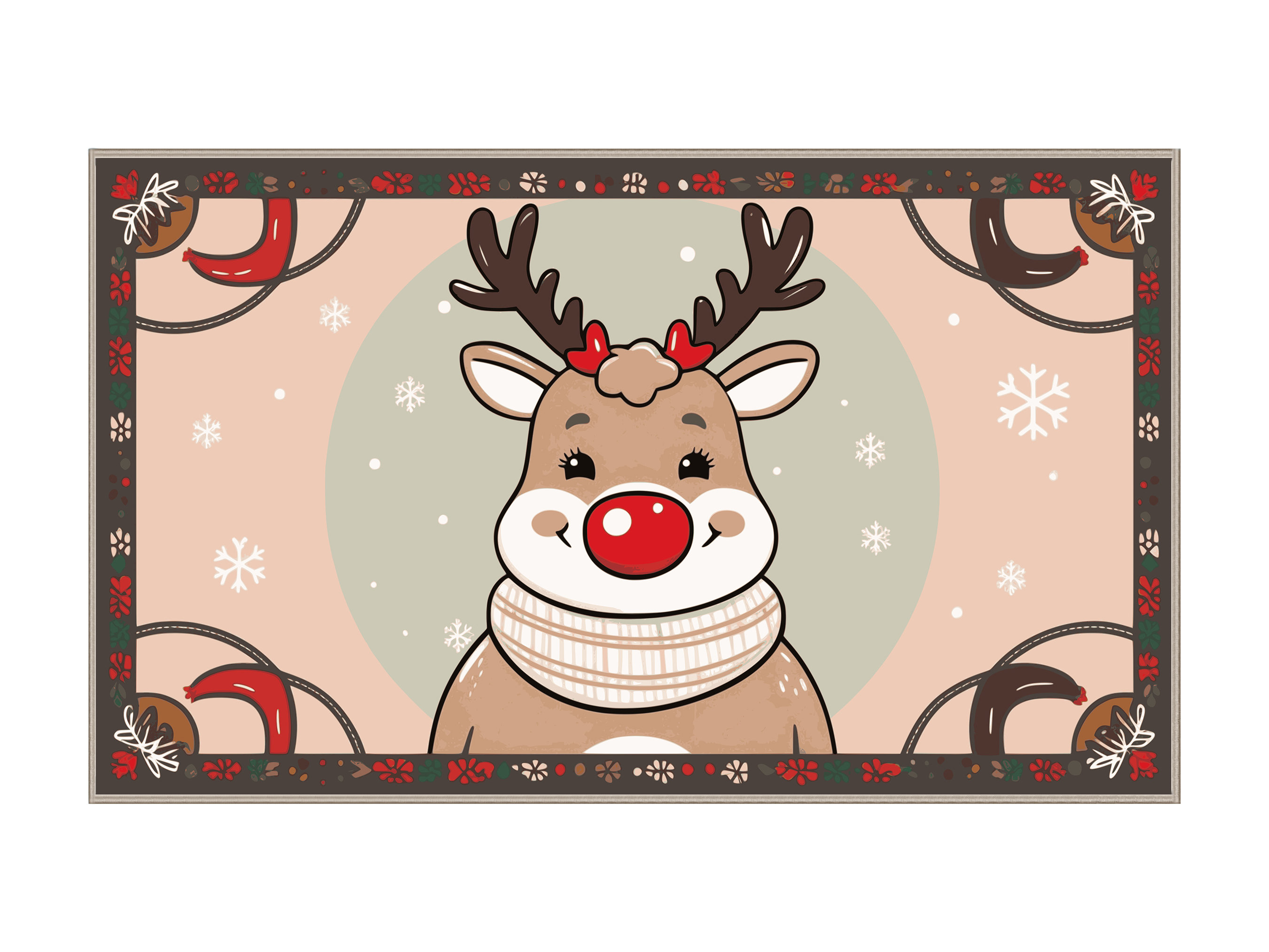 The Holiday Aisle® Christmas Winter Holiday Rug | Wayfair