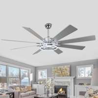Chrome Ceiling Fans You'll Love | Wayfair