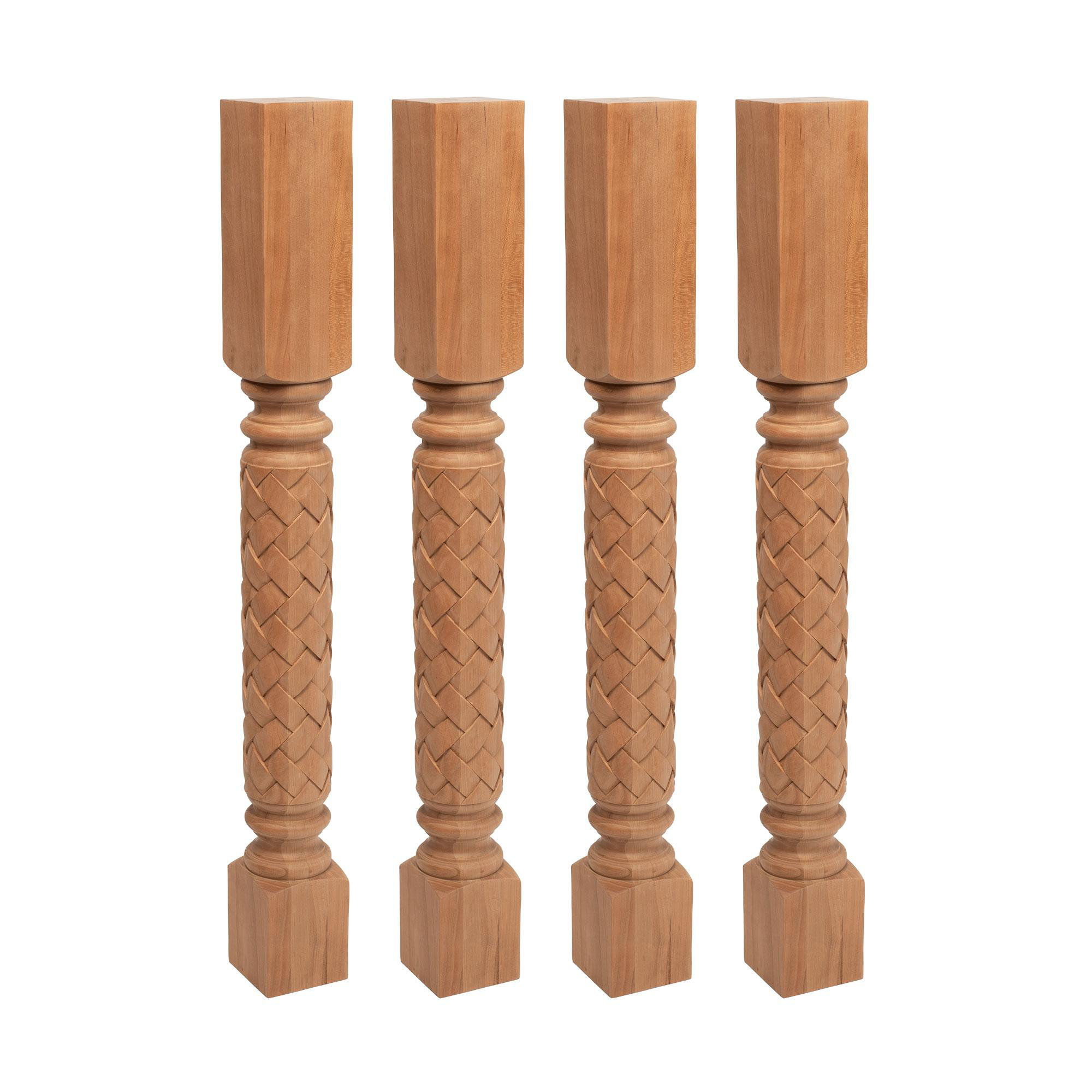 Charlton Home® Baylyn 3-3/4" Wide x 35-1/4" High Cherry Herringbone ...