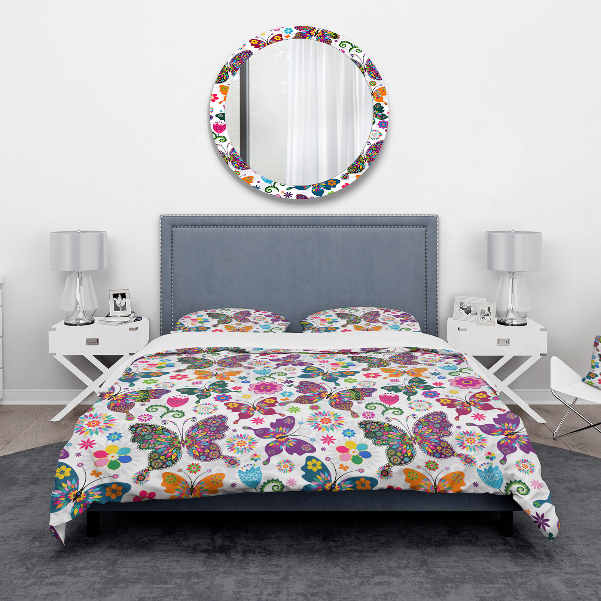 Design Art Spring Pattern - Floral Bohemian Duvet Cover Set ...