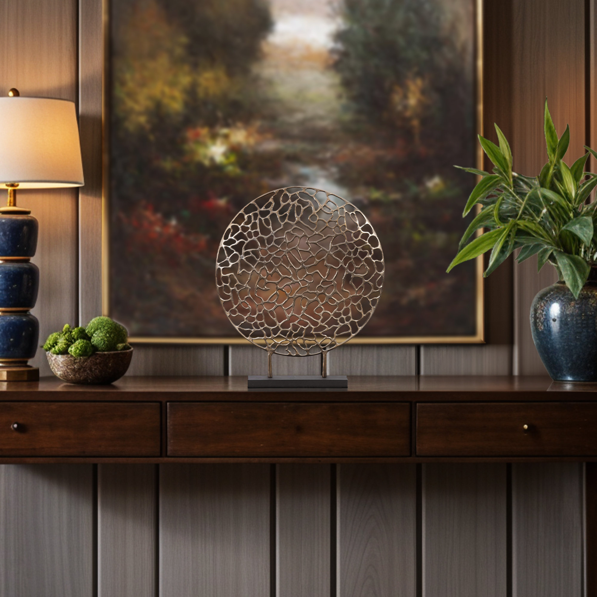 Wade Logan® Fogarty Aluminum Branch Disk Sculpture & Reviews | Wayfair