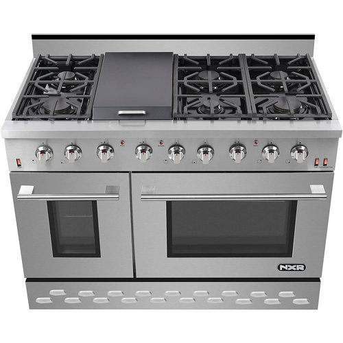 NXR Professional Ranges 48" 7.2 Cubic Feet Gas Freestanding Range | Wayfair